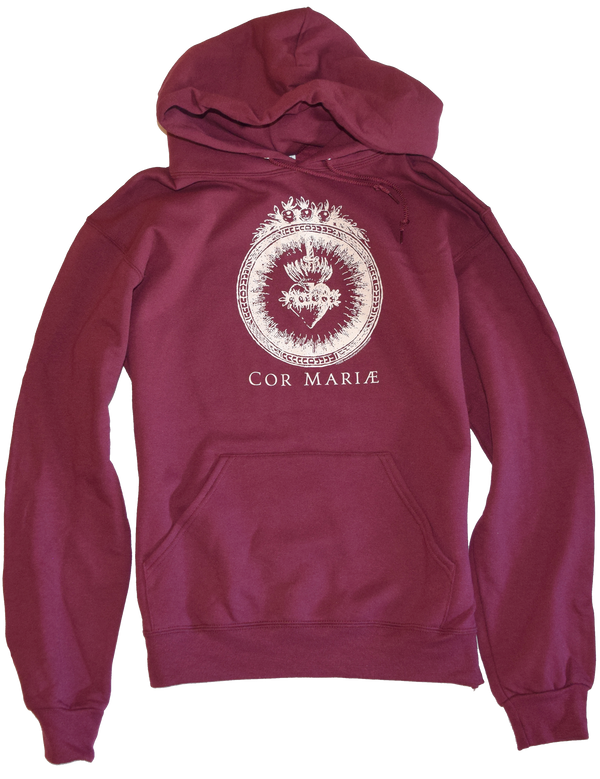 Cor Mariae Premium Fleece Hoodie – Totally Catholic Tees