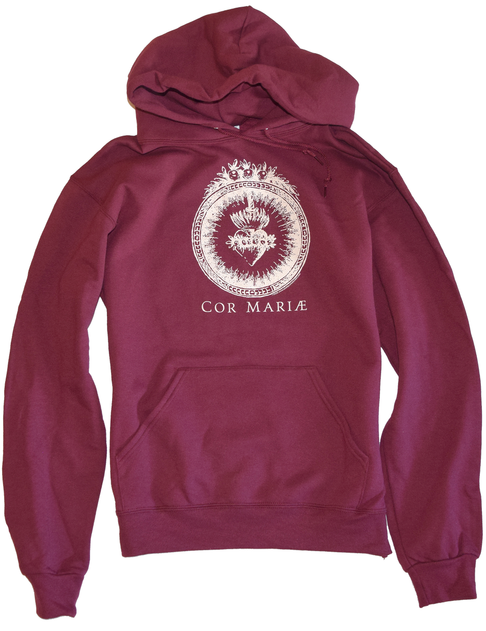 Cor Mariae Premium Fleece Hoodie – Totally Catholic Tees