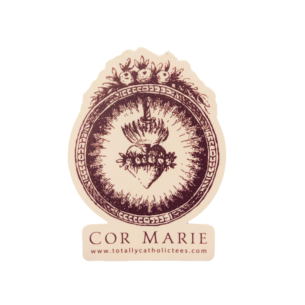 Cor Mariae Premium Sticker – Totally Catholic Tees